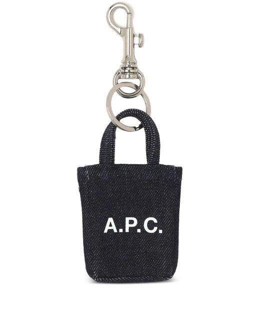 A.P.C. Tote Lou Denim Keychain in Black | Lyst UK