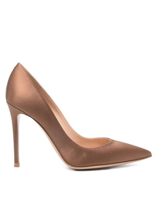 Gianvito Rossi 100Mm Stiletto Pumps in Brown | Lyst