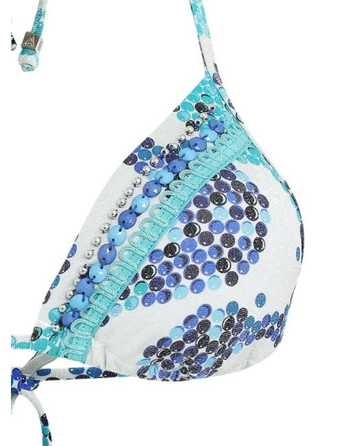 Amir Slama Cut-Out Bikini Set in Blue | Lyst