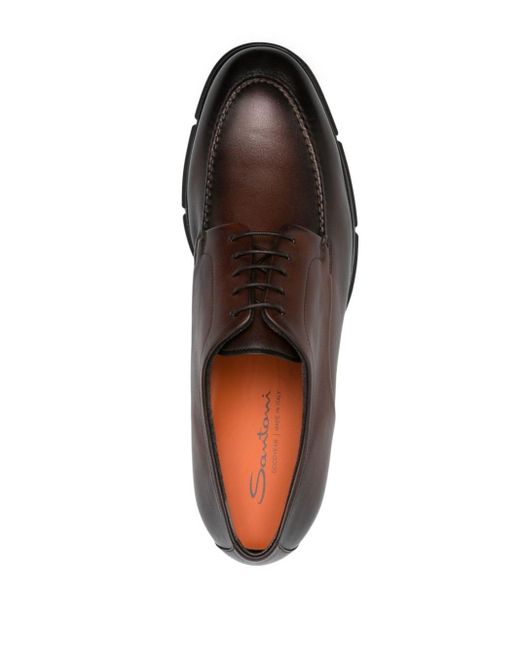 Santoni Gradient-Effect Derby Shoes in Brown for Men | Lyst