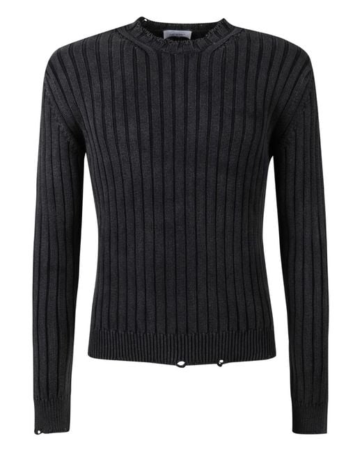 Off-White c/o Virgil Abloh Ribbed Sweater in Black for Men | Lyst UK