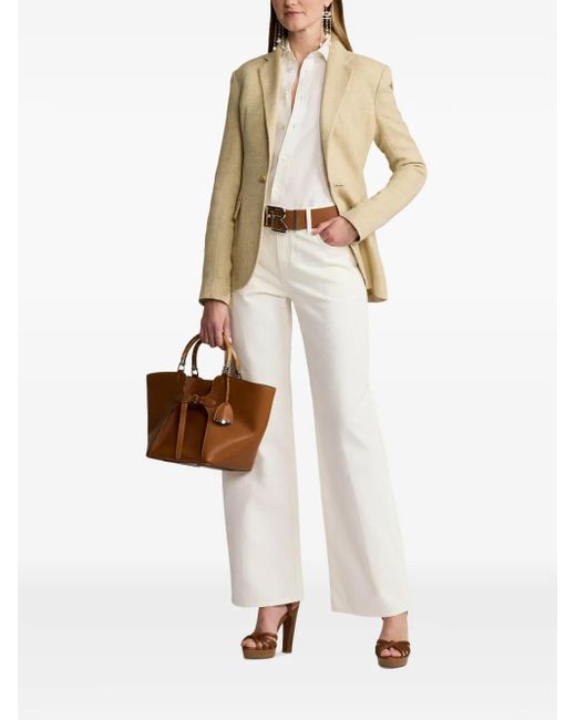 Ralph Lauren Safia Blazer in Natural | Lyst
