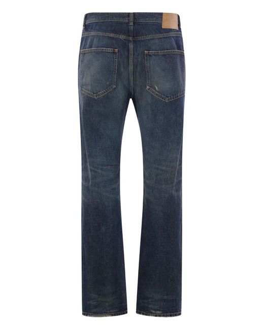 Enfants Riches Deprimes Distressed Logo-Patch Jeans in Blue for Men ...