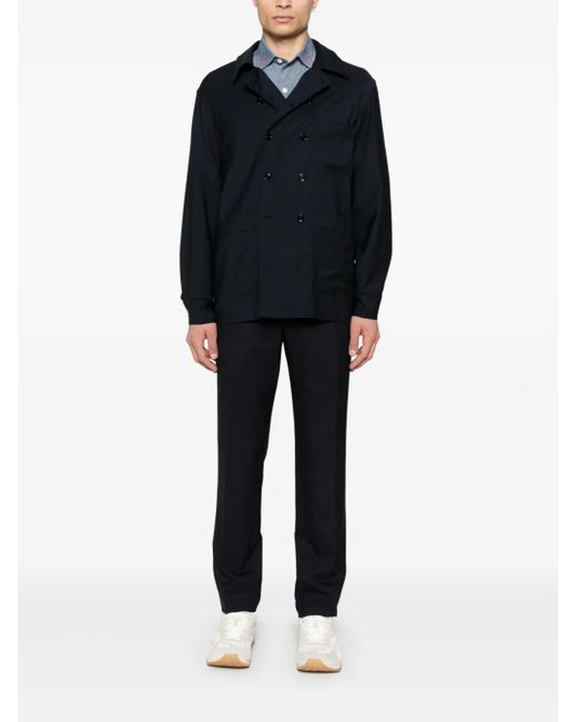 Fursac Double-Breasted Jacket in Blue for Men | Lyst