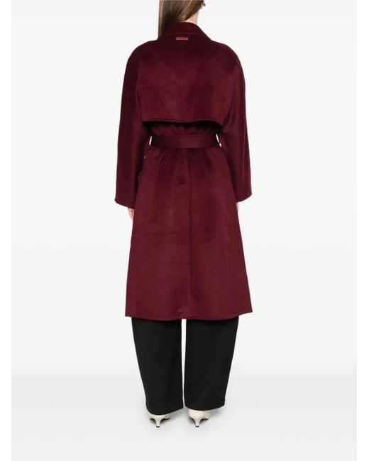 Calvin Klein Belted Trech Coat in Red | Lyst UK