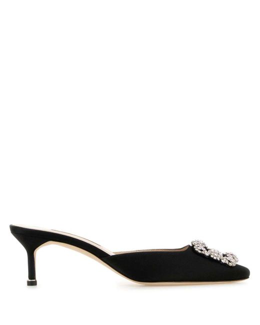 Manolo Blahnik 50Mm Hangi Mules in Black | Lyst
