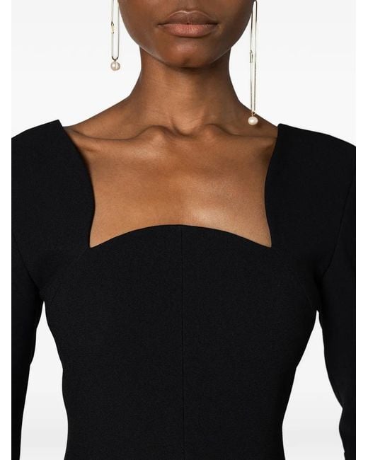 ROKSANDA Zari Square-Neck Maxi Dress in Black | Lyst UK