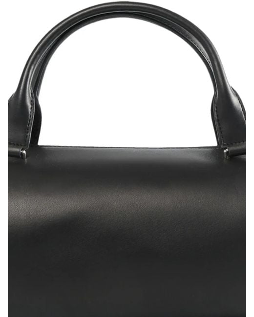 The Row Cylindrical Leather Bag in Black | Lyst