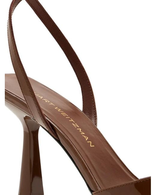 Stuart Weitzman Ankle-Strap Peep-Toe Pumps in White | Lyst UK