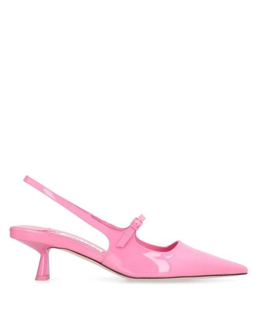 Jimmy Choo Patent Leather Slingback Pumps in Pink | Lyst