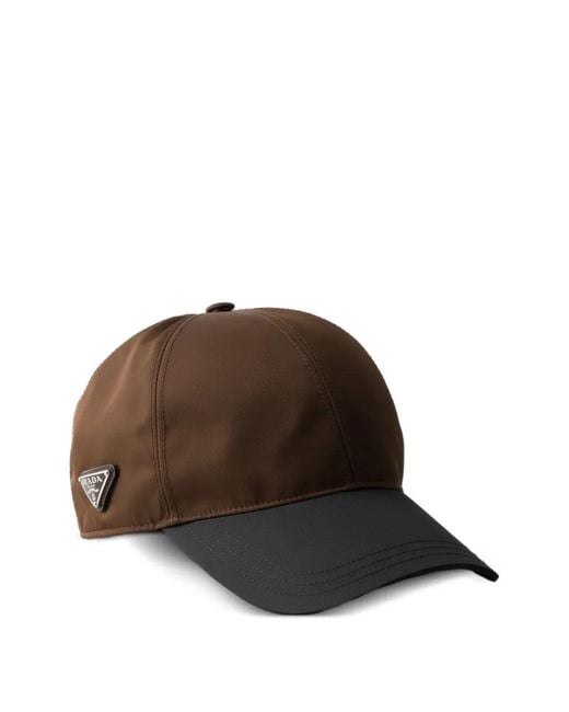 Prada Logo Baseball Cap in Brown for Men | Lyst UK
