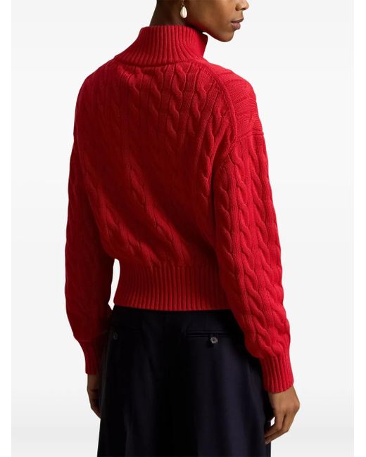 Polo Ralph Lauren Half-zip Sweater in Red | Lyst UK