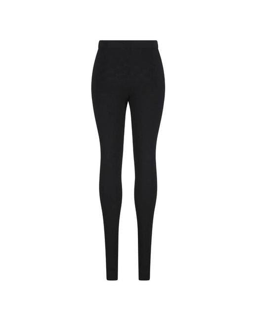 Gucci Gg Motif Ribbed Leggings in Black | Lyst UK