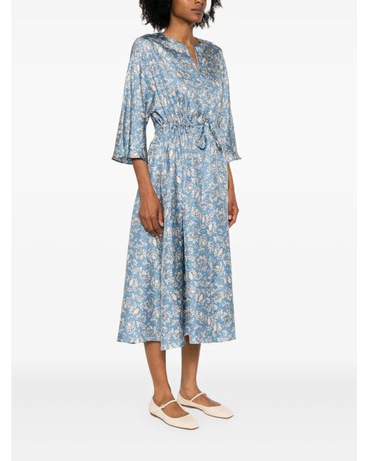 Max Mara Vanessa Midi Dress in Blue | Lyst