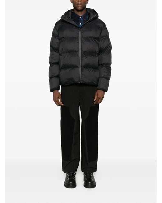 Arte' Hooded Down Jacket in Black for Men | Lyst