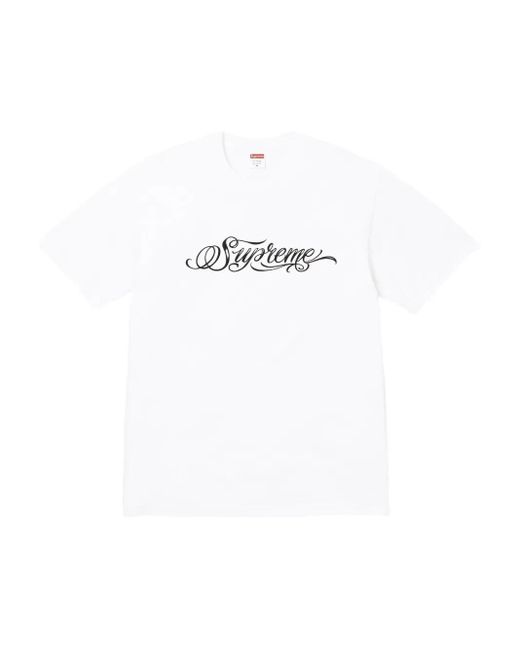 Supreme Script T-Shirt in White for Men | Lyst UK