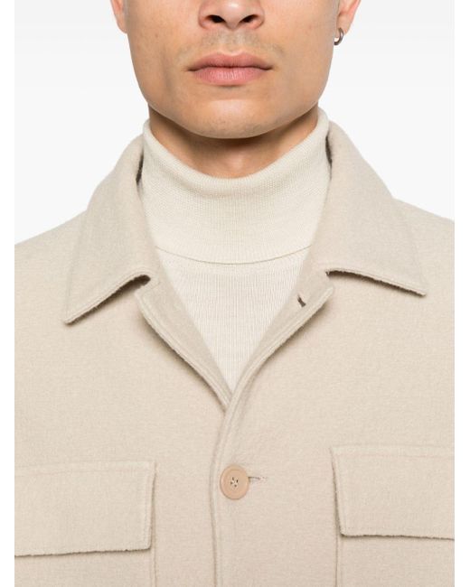 Sandro Bouclé Jacket in Natural for Men | Lyst