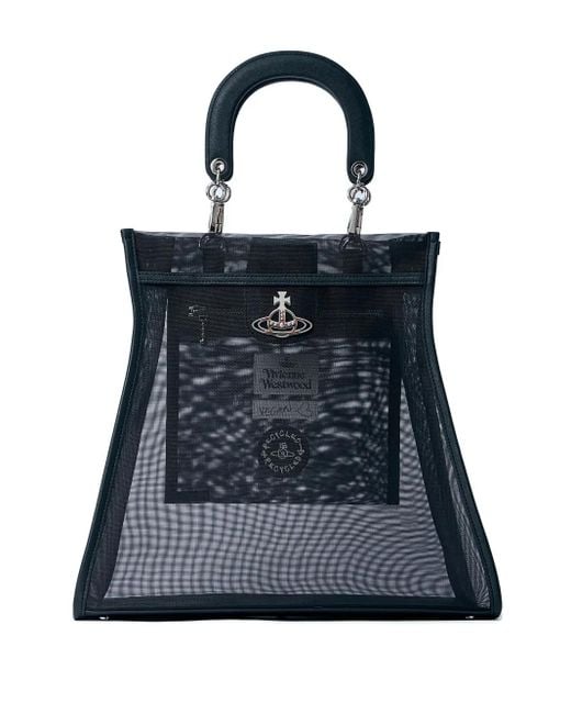 Vivienne Westwood Orb Mesh Tote Bag in Blue | Lyst