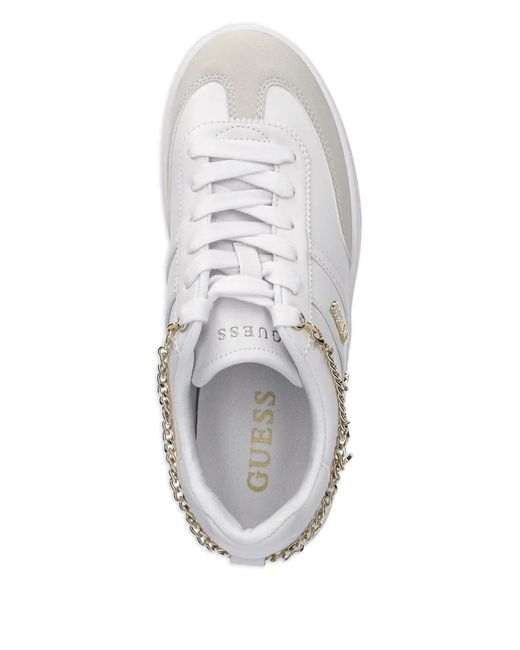 Guess Baskets À Détail De Breloque in White | Lyst UK
