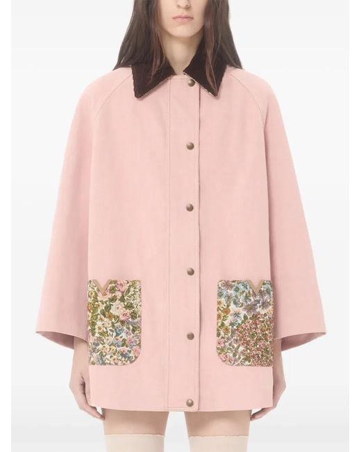 Valentino Garavani Long-Sleeves Coat in Pink | Lyst UK