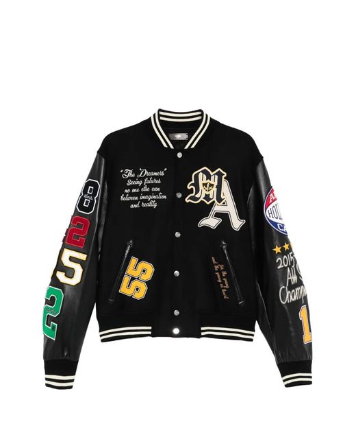 Amiri Appliqué Letter Bomber Jacket in Blue for Men | Lyst UK