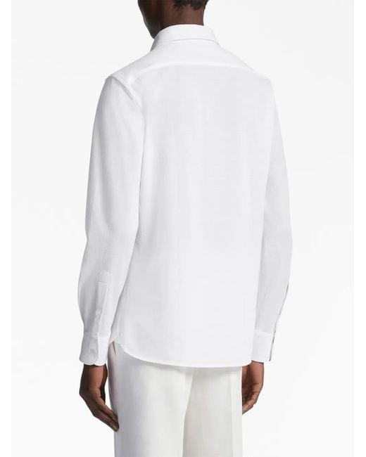 ZEGNA Shirts in White for Men | Lyst
