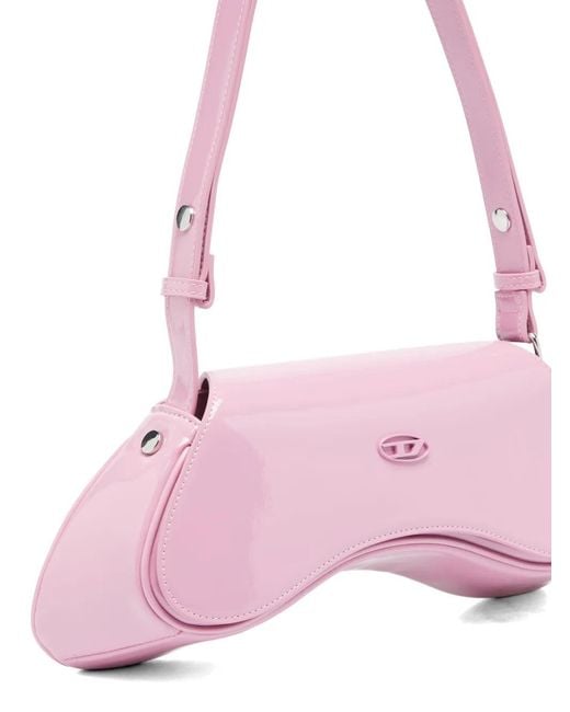 DIESEL Play-Glossy Shoulder Bag in Pink | Lyst UK