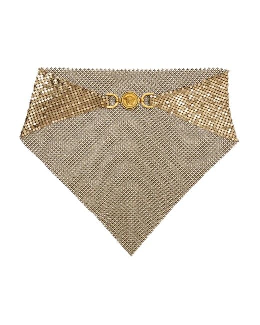 Versace Chainmail Scarf in White | Lyst