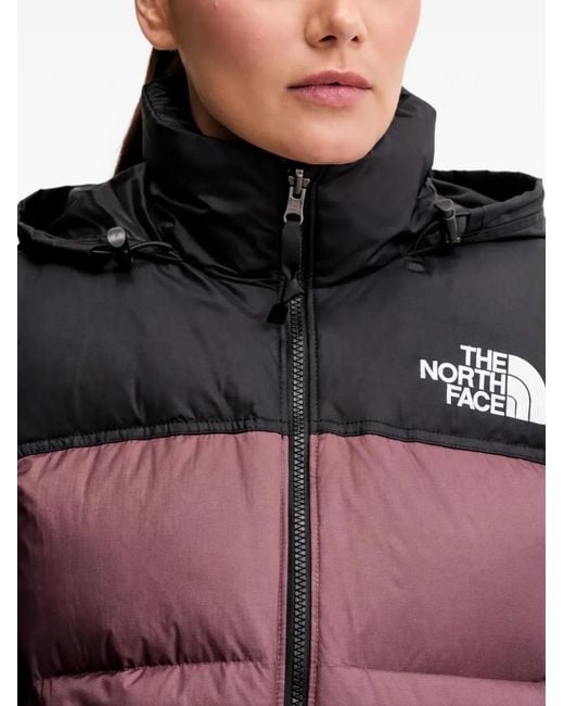 The North Face Two-Tone Hooded Gilet in Red | Lyst UK