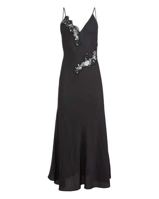 Fleur du Mal Juliet Lace Maxi Dress in Black | Lyst UK