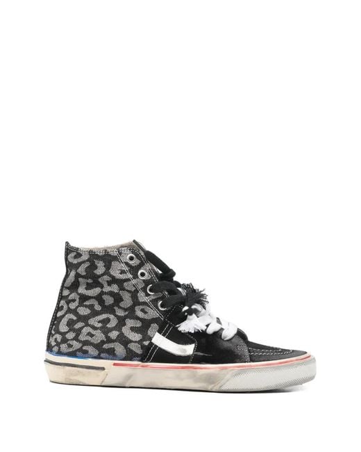 Paul Esterlin Caly Star Leopard High-Top Sneakers in White | Lyst UK