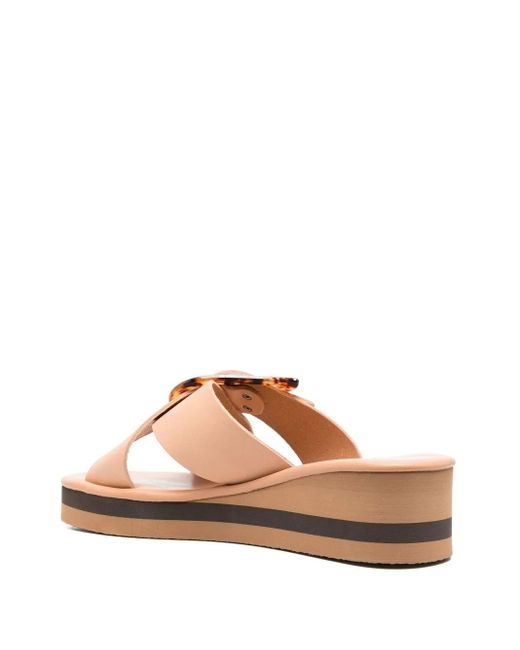 Ancient Greek Sandals Thais Wedge Slides in Pink | Lyst