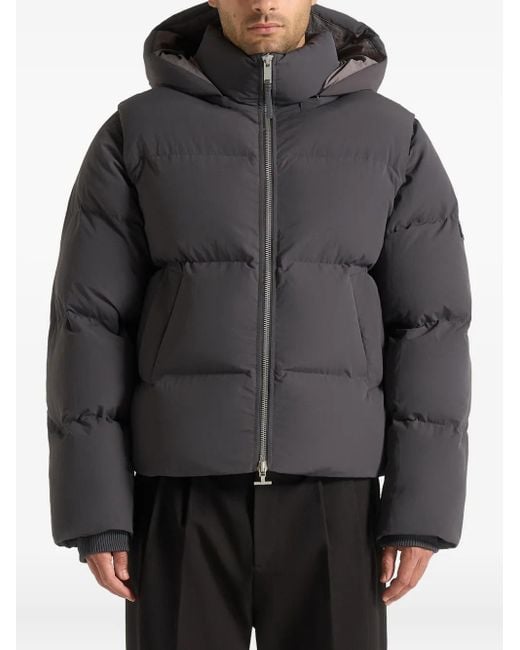 Manière De Voir Eric 2-in-1 Puffer Hooded Jacket in Grey for Men | Lyst UK