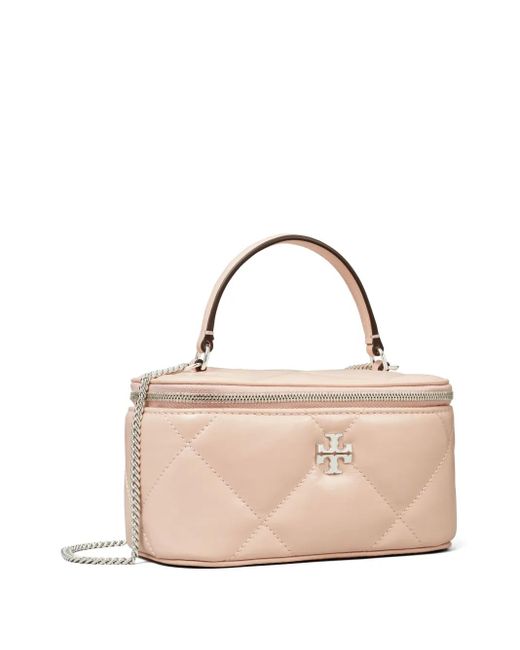 Tory Burch Kira Diamond Vanity Case in Natural | Lyst