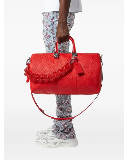 GUAPI Monogram Duffle Bag in Red | Lyst