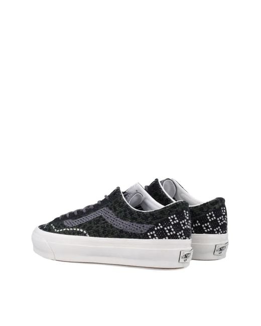 Vans Premium Old Skool Patterned-Knit Low-Top Sneakers in Black | Lyst