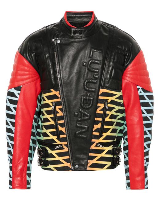 LỰU ĐẠN Padded Moto L-D Jacket in Red for Men | Lyst