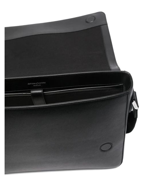 Aspinal of London Postman Messenger Bag in Black for Men | Lyst