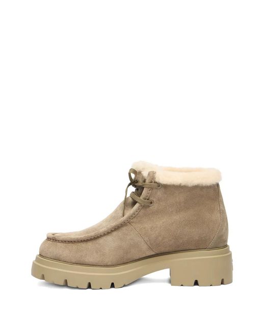 Stuart Weitzman Hudson Shearling Boots in Brown | Lyst UK