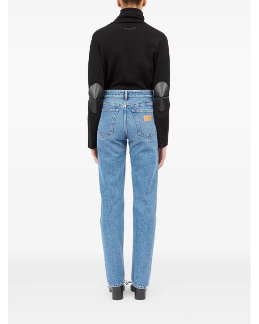 MM6 by Maison Margiela Inside-Out Seams Jeans in Blue | Lyst