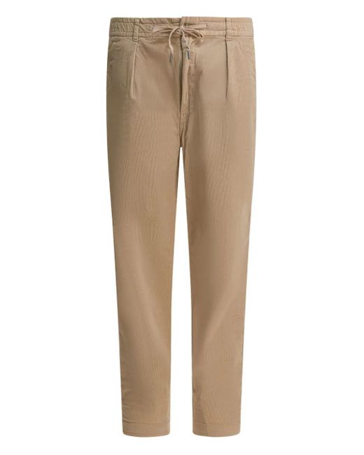 Polo Ralph Lauren Drawstring Pleated Trousers in Natural for Men | Lyst UK