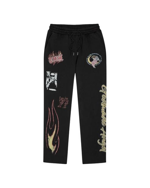 GODMADE Angel Graphic-Print Track Pants in Black for Men | Lyst UK