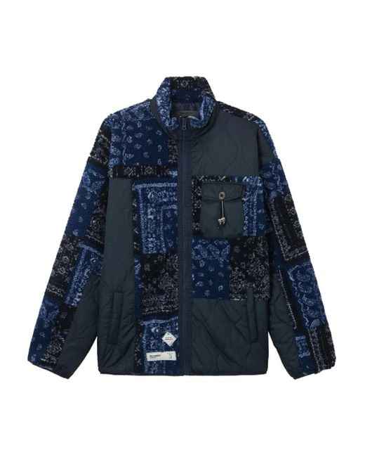 Musium Div. Patchwork Quilted Jacket in Blue for Men | Lyst UK
