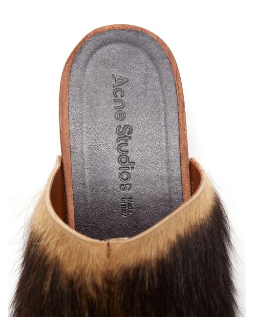 Acne Studios Wood Clogs in Brown | Lyst