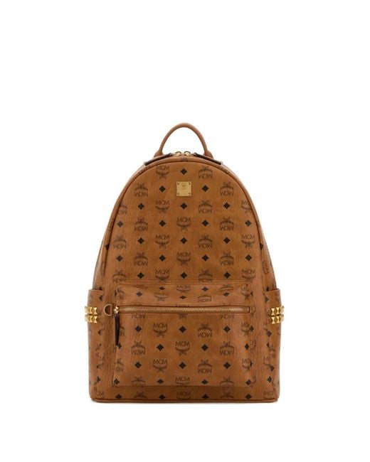 MCM Logo-Monogram Backpack in Brown | Lyst UK