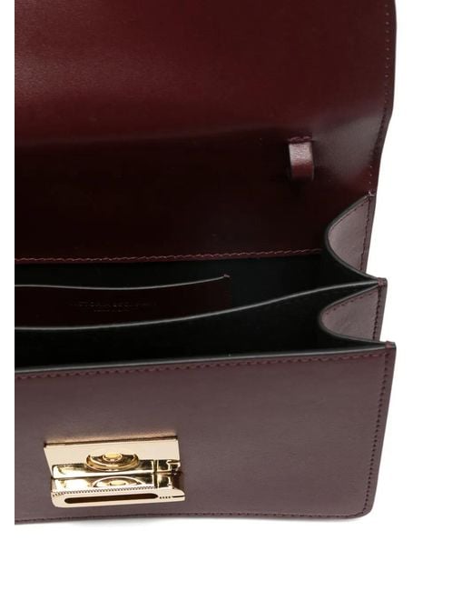 Victoria Beckham The Dorian Logo-Print Shoulder Bag in Purple | Lyst UK