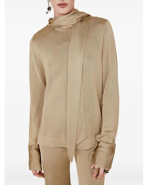 Galvan London Ida Top in Natural | Lyst