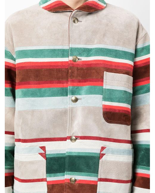 Seven By Seven Colour-Block Button-Down Jacket in Gray for Men | Lyst
