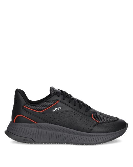 BOSS X Porsche Ttnm Evo Perforated Leather Sneakers in Black for Men ...