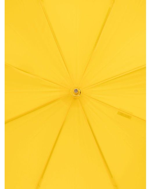 Moschino Logo-Print Umbrella in Yellow | Lyst UK